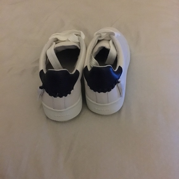 Coach | Shoes | Coach C1 White Navy Low Top Sneaker Shoe | Poshmark